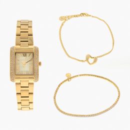 Michael Kors 3-teiliges goldfarbenes Schmuckset