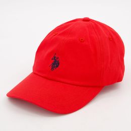 Rote Kappe mit Logostickerei