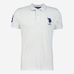 Weißes Poloshirt mit gesticktem Logo