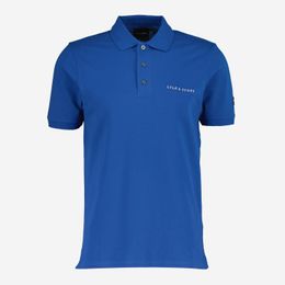 Lyle & Scott Blaues Poloshirt mit gesticktem Logo