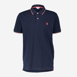 Dunkelblaues Poloshirt mit Logo-Detail
