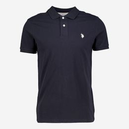 Schwarzes Poloshirt mit Logo-Detail