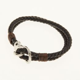 Schwarzes Armband aus Leder