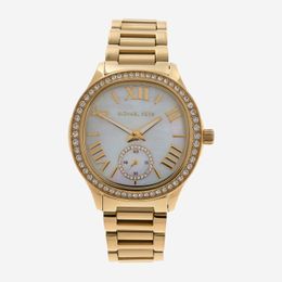 Michael Kors Goldfarbene MK4805 Armbanduhr mit Zifferblatt aus Perlmutt