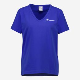 Champion Blaues T-Shirt mit Logo