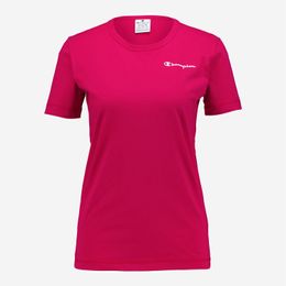 Champion Dunkelrosafarbenes T-Shirt mit Logo-Detail