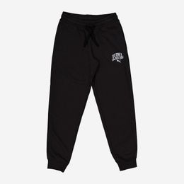 Puma Schwarze Jogginghose mit weißem Logo