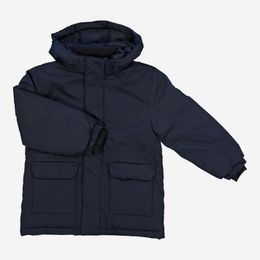 Marc O'Polo Dunkelblaue Pufferjacke mit abnehmbarer Kapuze