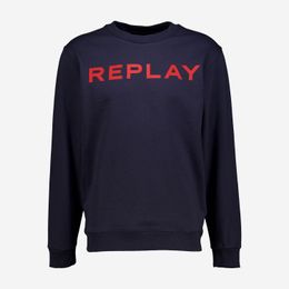 Replay Dunkelgraues Sweatshirt mit Logo