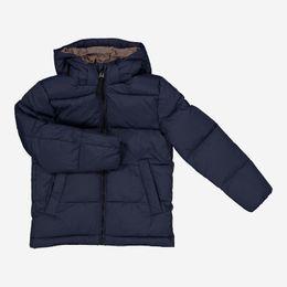 Marc O'Polo Dunkelblaue Steppjacke mit abzippbarer Kapuze