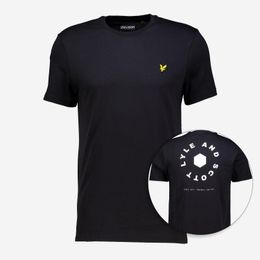 Lyle & Scott Schwarzes T-Shirt mit Logos