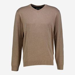 Tom Tailor Beigefarbener Pullover mit V-Ausschnitt