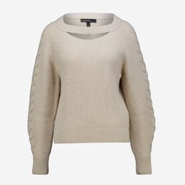 Marc Cain Cremefarbener Pullover aus Wollmischung