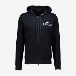 Replay Schwarze Kapuzenjacke mit Logo