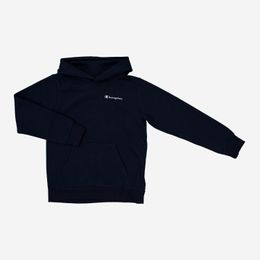Champion Schwarzblauer Kapuzenpullover mit Logo