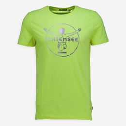 Chiemsee Neongelbes Regular Fit Oscar Sport-T-Shirt mit Logo