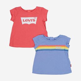 Levi's 2er-Pack blaue und rosa T-Shirts mit Logos