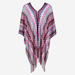 Missoni Mehrfarbiger gestrickter Poncho mit Muster