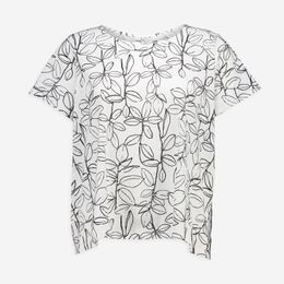 Weißes T-Shirt mit Blumenmuster