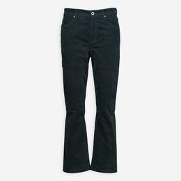 Marc O'Polo Dunkelgrüne Linde Cropped Straight Fit Jeans aus Samt