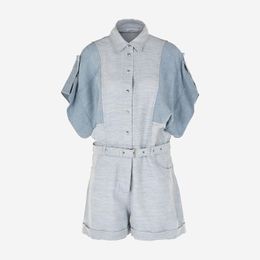 Iro Blaue Playsuit mit Melangemuster