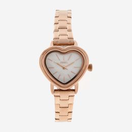 Fossil Roségoldfarbene Armbanduhr in Herzform