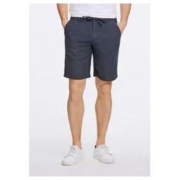 Shorts Junk De Luxe "Junk De Luxe Leinenshorts", Herren, Gr. L, blau (navy), Oberstoff: 55% Baumwolle, 45% Leinen, relaxed fit, Hosen