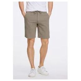 Shorts Junk De Luxe "Junk De Luxe Leinenshorts", Herren, Gr. M, army, Oberstoff: 55% Baumwolle, 45% Leinen, relaxed fit, Hosen