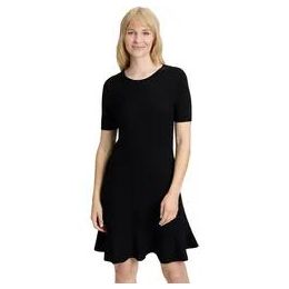 Strickkleid Vera Mont "Vera Mont Damen Strickkleid mit Rundhalsausschnitt", Damen, Gr. S, US-Größen, schwarz, Strick, Obermaterial: 80% Viskose, 20% Polyamid., Feminin, körpernah kurz, Rundhals, Kleider