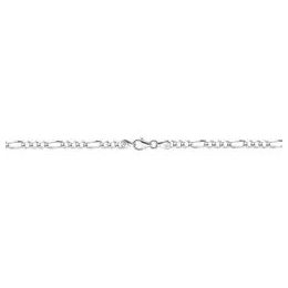 Collierkettchen Firetti "Schmuck Geschenk Silber 925 Armband Kette Figarokette diamantiert" Gr. 42, silber (silberfarben), Halsketten, Damen, 42, Silber 925 (Sterlingsilber), B: 6,5, Made in Germany, B:6,5