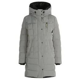 AMBER & JUNE Winterjacke AMBER & JUNE "Amber & June Damen Winterjacke mit Kapuze", Damen, Gr. 34, salvia, Obermaterial: 100% Polyester. Besatz: 100% Polyamid. Futter: 100% Polyamid. Füllung: 100% Polyester. Ärmelfutter: 100% Polyester., tailliert, Jacken