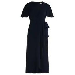 Jerseykleid Vera Mont "Damen Jerseykleid kurzarm", Damen, Gr. 40, Normalgrößen, blau (night sky), Jersey, Obermaterial: 95% Polyester, 5% Elasthan. Futter: 100% Polyester., tailliert lang, V-Ausschnitt, Kleider