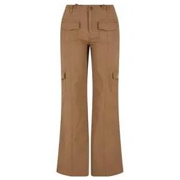 Cargohose Karl Kani "Karl Kani Karl Kani Signature Straight Leg Cargo Pants", Damen, Gr. S, US-Größen, schwarzsand, 100% Baumwolle, unifarben, loose fit, Hosen