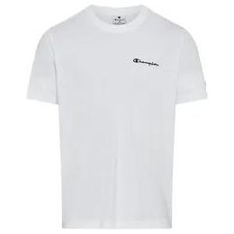 T-Shirt Champion "ICONS CONTRAST SS Tee", Herren, Gr. M (48/50), weiß (wht, ns), Obermaterial: 100% Baumwolle, Sportlich, Shirts