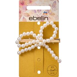 ebelin Haarclip mit Perlen-Schleife, Gold-Optik