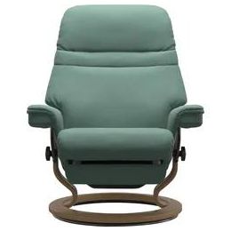 Relaxsessel stressless "Sunrise", grün (aqua grün paloma), B:79cm H:103cm T:78cm, Leder BATICK: BATICK ist ein leicht korrigiertes, durchgefärbtes und genarbtes Möbelleder, bei dem die meisten Unebenheiten und Spuren in der Regel entfernt wurden.;Leder PALOMA: PALOMA ist ein durchgefärbtes Semianilin-Möbelleder mit natürlicher Narbung.;ROHLEDER Stoff Q2 FARON: Ein fester zuverlässiger Bouclé mit e