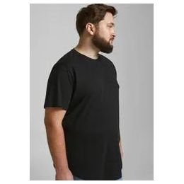 Jack & Jones T-Shirt "NOA TEE", Herren, Gr. 6XL, schwarz, Single Jersey, Obermaterial: 100% Baumwolle, JACK & JONES PLUSSIZE, unifarben, Basic, normal normal, Rundhals, Shirts, mit abgerundetem Saum, bis Größe 6XL