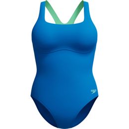 Speedo Flex Band Badeanzug Damen - blau - Gr. 36 - Polyester