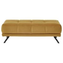 Hocker DIE PLANBAR "MP-IN20041", gelb (curry), B:137 H:43 T:73, 100% Polyester, Hocker, Polsterhocker, in Bezug Verlours