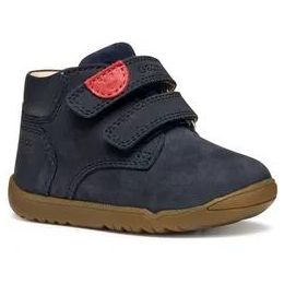 Lauflernschuh Geox "B MACCHIA BOY", Kinder, Gr. 22, blau (navy), Leder, casual, Schuhe, Babyschuh mit Klettverschluss, Größenschablone zum Download