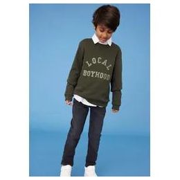 Stretch-Jeans name it "NKMSILAS für Jungen mit verstellbarem Bund und schlanker Form", Jungen, Gr. 140, N-Gr, blau (schwarz denim), Denim/Jeans, Obermaterial: 71% Baumwolle, 27% Polyester, 2% Elasthan, Abriebeffekte, Modisch, slim fit normal, Jeans, slim fit, Denim, Abriebeffekte, angesetztes Bündchen