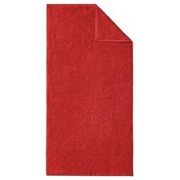 Handtücher Dyckhoff "Brillant", kirsche, B:50cm L:100cm, Walkfrottee, Obermaterial: 100% Baumwolle, Handtücher, feine Streifenbordüre