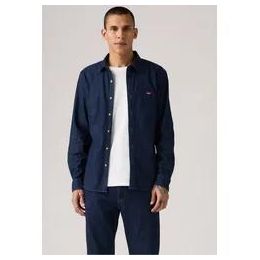 Levi's Jeanshemd LEVI'S "LS BATTERY HM SHIRT SLIM", Herren, Gr. L, N-Gr, mookie schwarz wash, Denim/Jeans, Obermaterial: 80% Baumwolle, 19% Polyester, 1% Elasthan, slim fit, Hemden, aus pflegeleichtem Baumwollmix
