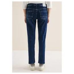 Slim-fit-Jeans Cecil, Damen, Gr. 33, Länge 28, blau (mid blau used wash), Jeans, 89% Baumwolle, 8% Polyester, 3% Elasthan, unifarben, casual, lang, Jeans, High Waist