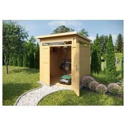 Gartenhaus Weka "265 Gr. 2, 21 mm, natur", beige (naturbelassen), Fußboden im Gartenhaus, ohne Rück- und Seitenwand, ohne Dacheindeckung, Holzwerkstoff, Gartenhäuser