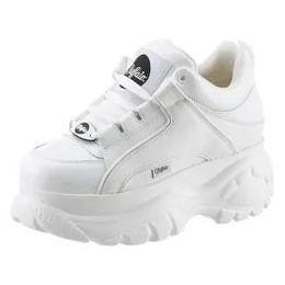 Sneaker Buffalo, Damen, Gr. 40, weiß, Leder, Schuhe, Freizeitschuh, Ugly-Sneaker, Schnürschuh mit MemoryFoam-Innensohle