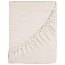 Spannbettlaken bellana "bellana premiumstretch", schnee, 1 Stk., Jersey-Elasthan, 140-160x200-220 18-35, Jersey-Elasthan, Obermaterial: 95% Baumwolle, 5% Elasthan, Bettlaken, super elastisch
