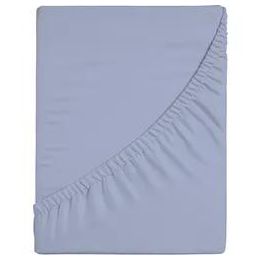 Spannbettlaken bellana "bellana premiumstretch", blau (hellblau), 1 Stk., Jersey-Elasthan, 140-160x200-220, Jersey-Elasthan, Obermaterial: 95% Baumwolle, 5% Elasthan, Bettlaken, super elastisch