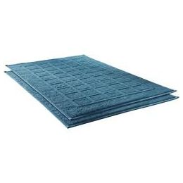 Badematte Dyckhoff "Planet" Gr. 10, petrol, H:3mm, Baumwolle, Badematten, Baumwolle, 2er Set Hotelmatte