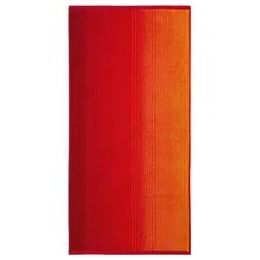Handtücher Dyckhoff "Colori", rot, B:70cm L:140cm, Walkfrottee, Obermaterial: 100% Baumwolle, Handtücher, mit Farbverlauf